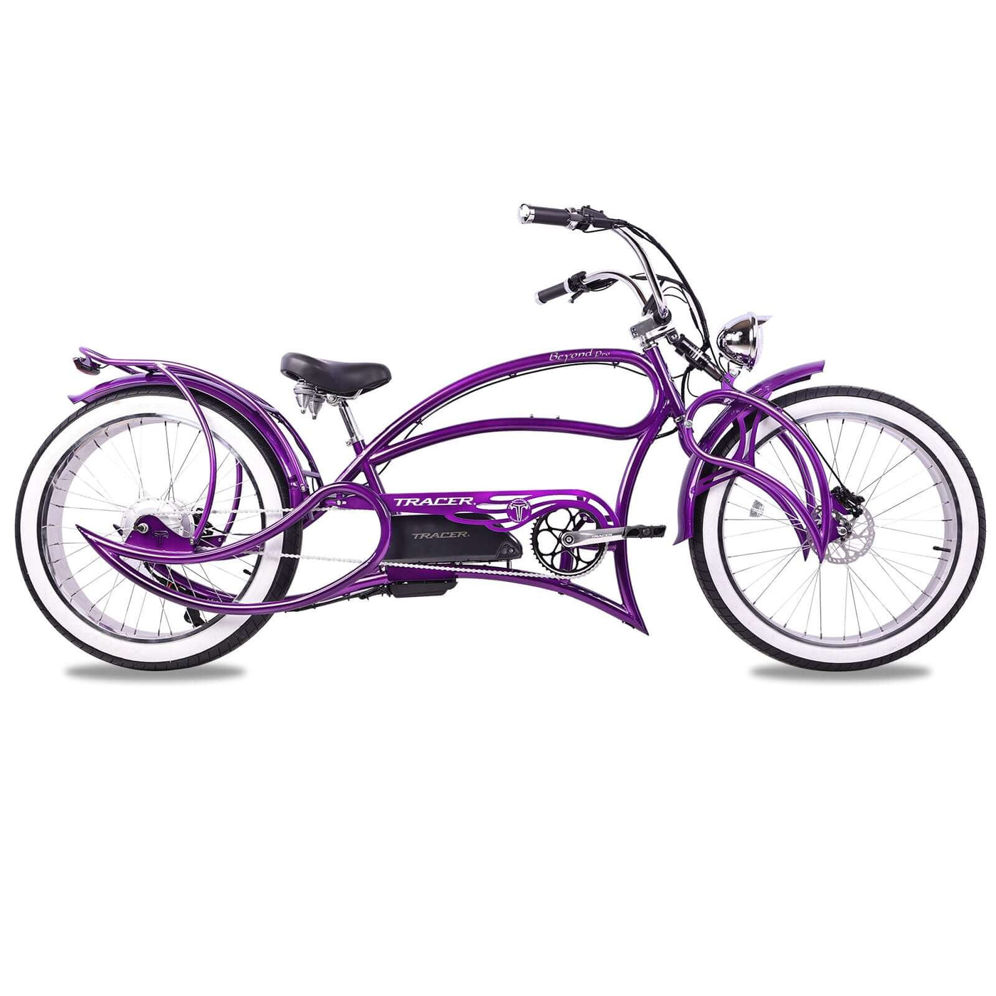 Tracer Beyond Pro 800W 26" Classic Stretch Chopper EBike