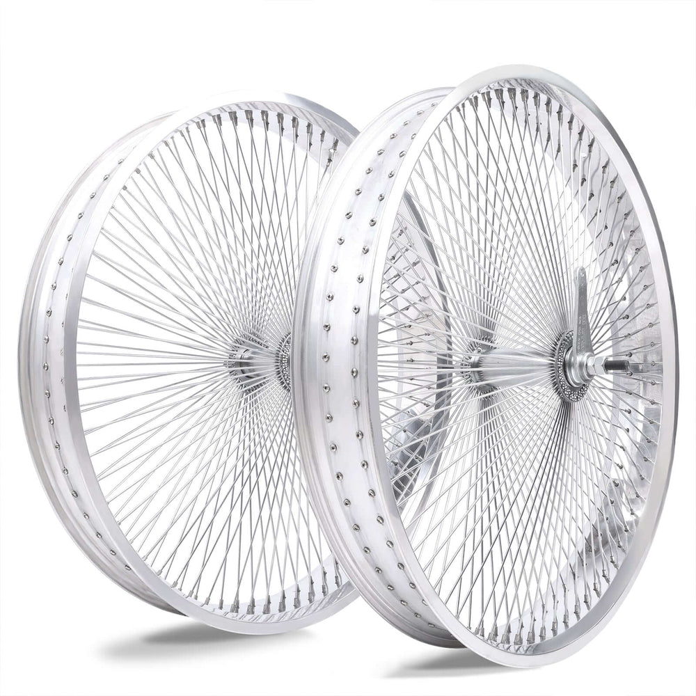 Tracer WH-TR9526140 26"x4"x13Gx140H Aluminum Polish FAT Rims Wheel Set