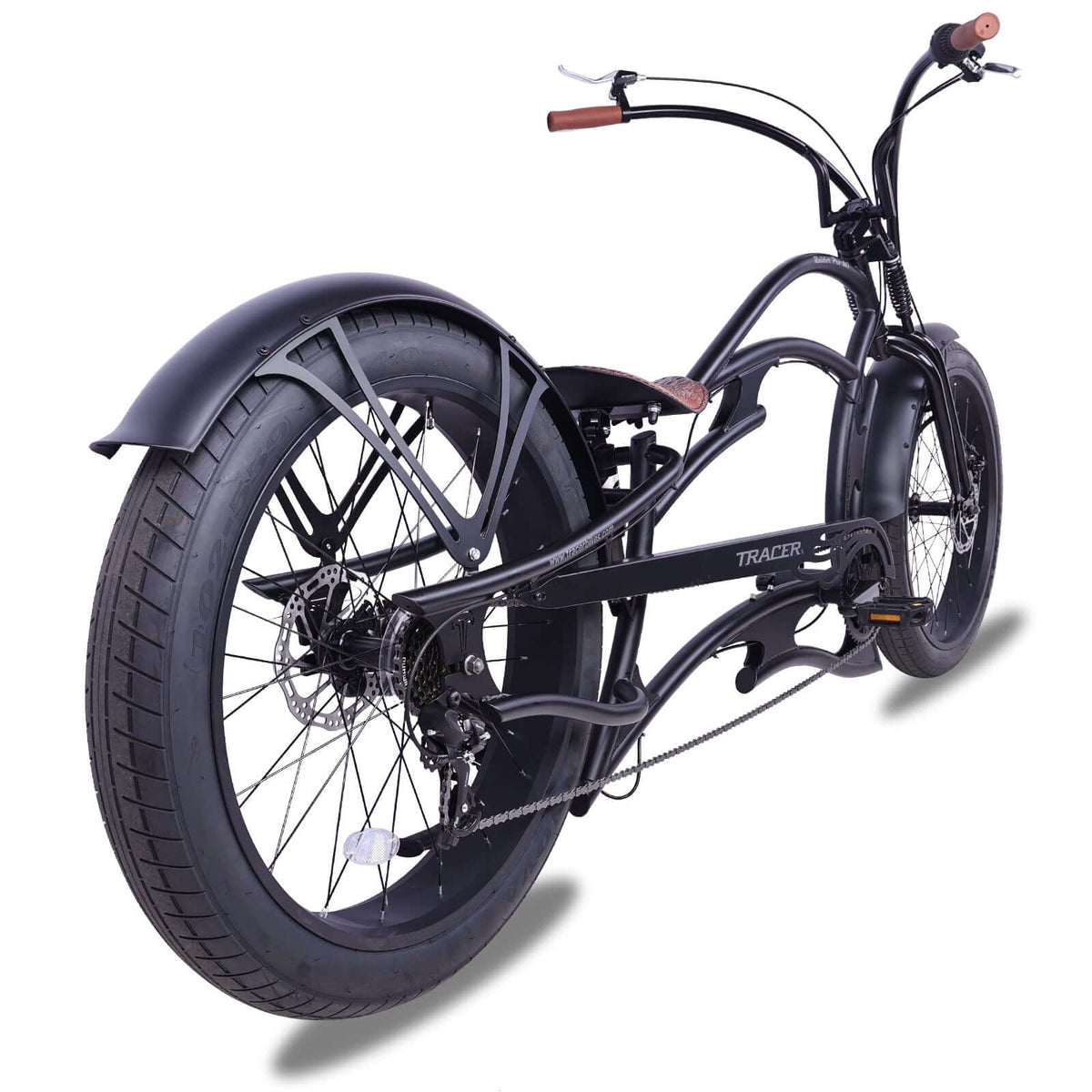 Tracer Raider Pro DS7 26” Stretch Chopper Cruiser Bike | 7-Speed ...