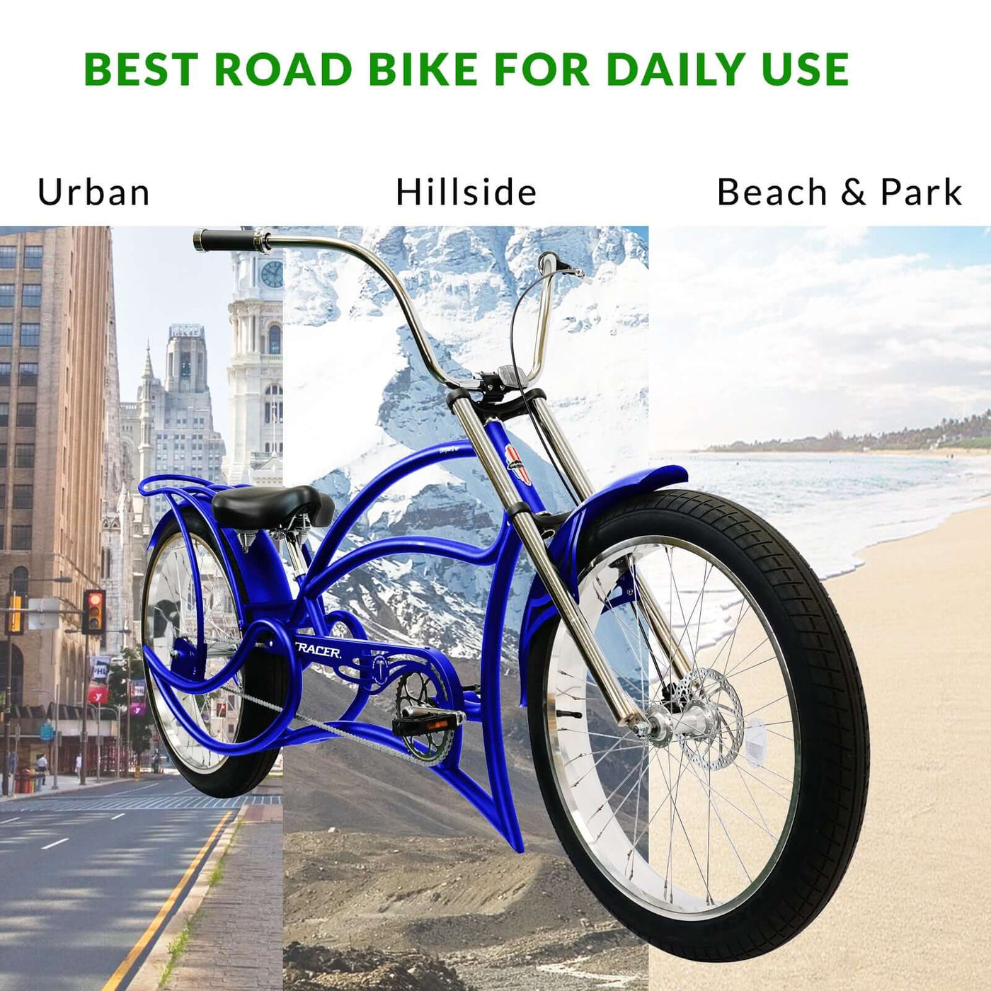 Tracer Leopard GT Chopper Stretch Cruiser Bikes – Tracer Bikes