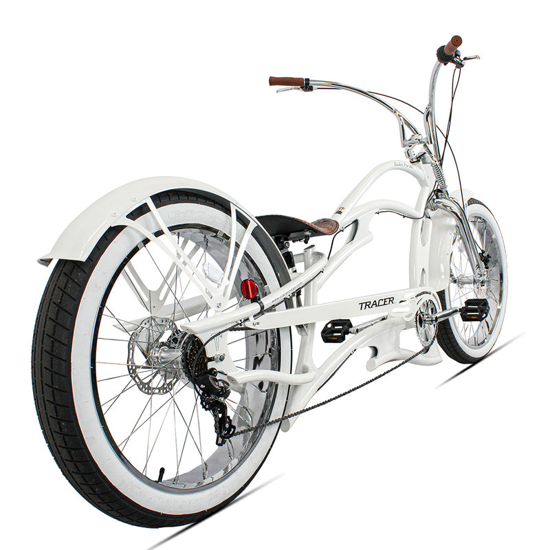 Tracer Raider Pro DS7 26” 7-Speed Stretch Chopper Cruiser Bike