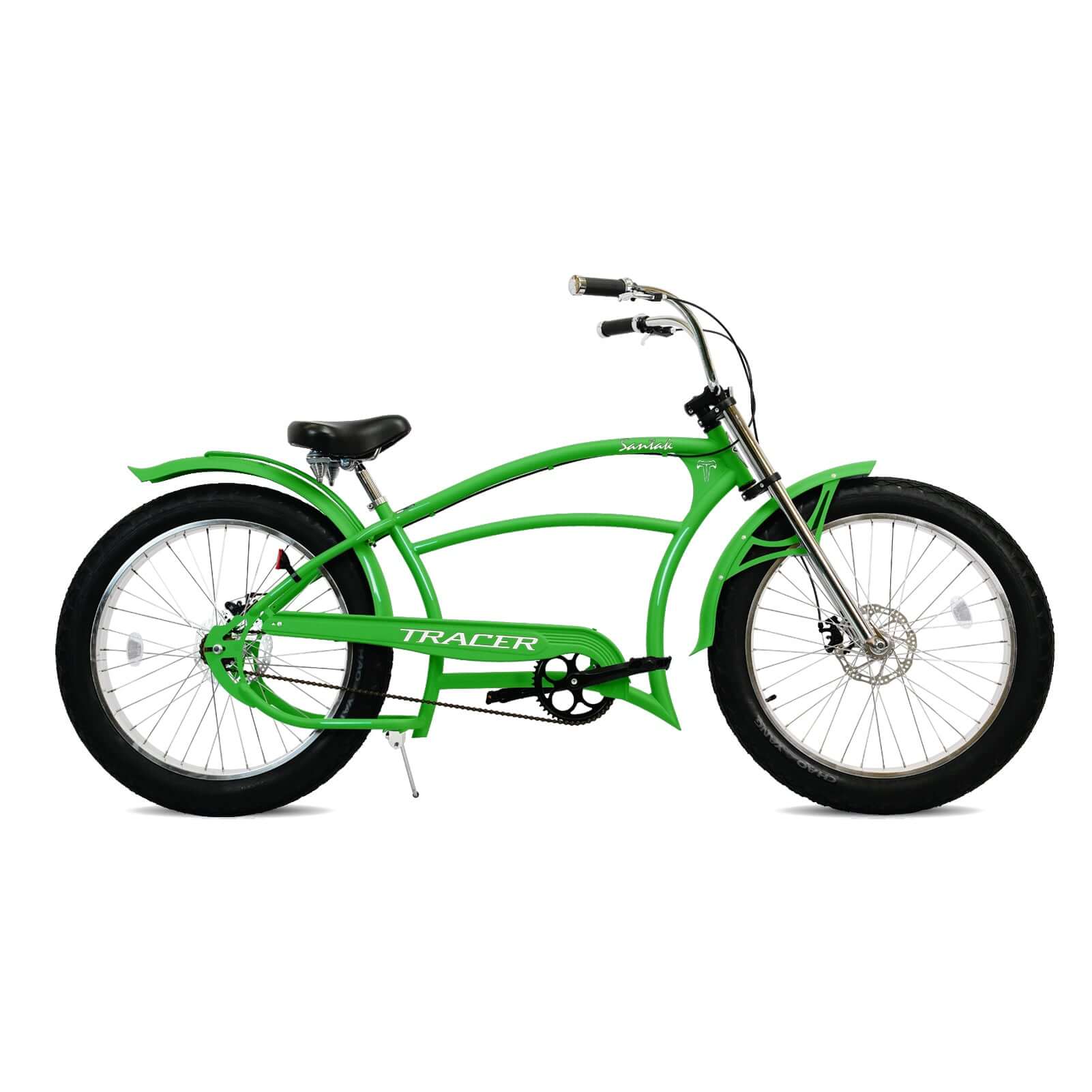 Tracer Santak GT 26" Chopper Stretch Cruiser Fat Tire Bike Single Spee ...