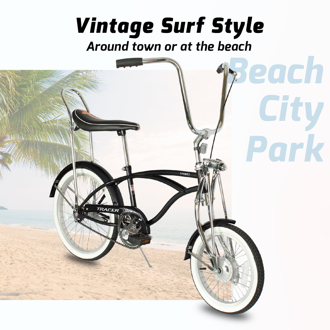 Tracer Smart Classic lowrider Beach Cruiser Bike Single Speed – Tracer ...